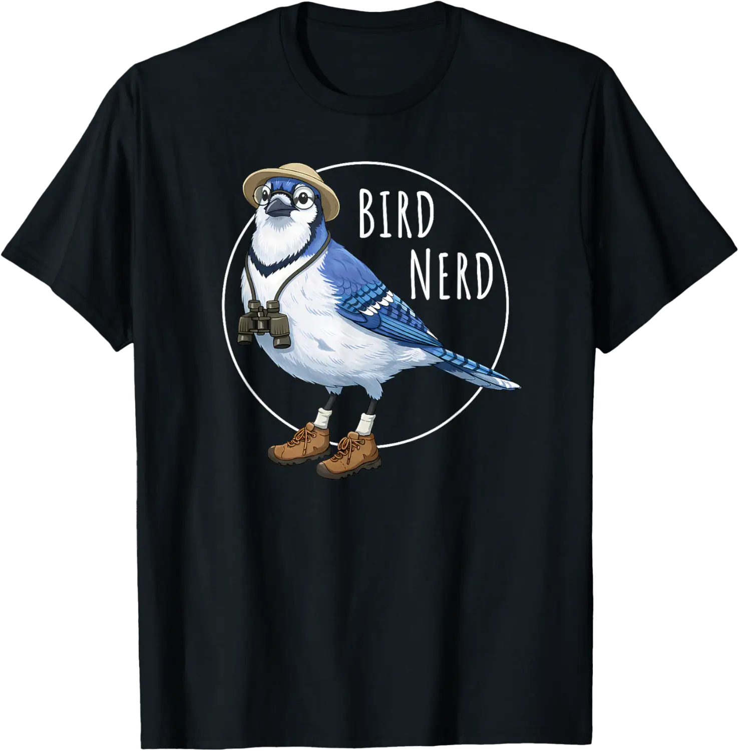 Bird Nerd Blue Jay Bird Watching Birding Lover Watcher T-Shirt ...