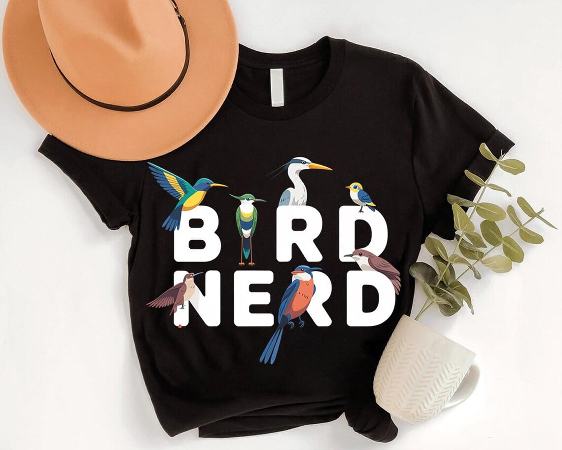 Bird Nerd – Variety of Birds Tee – Nature Lover Shirt – Birdwatcher ...