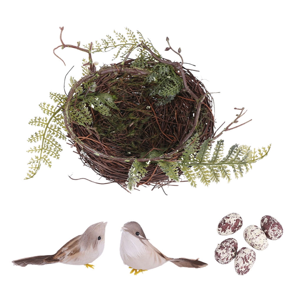 Bird Nest Birds Shelter Decorative House Cage Tabletop Artificial ...