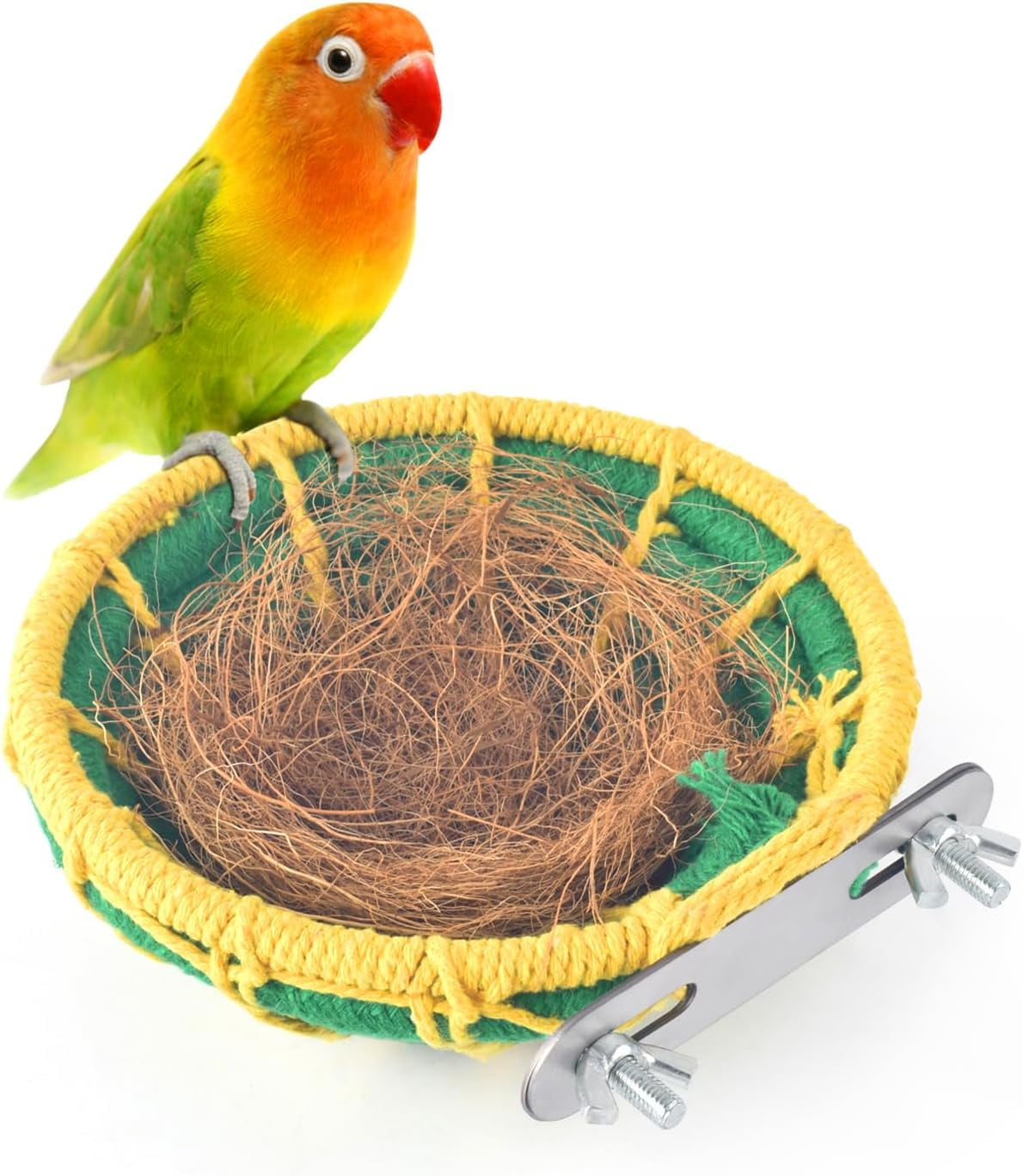 Bird Nest, Conure Breeding Nest Parrot Bed with Natural Coconut Fiber ...