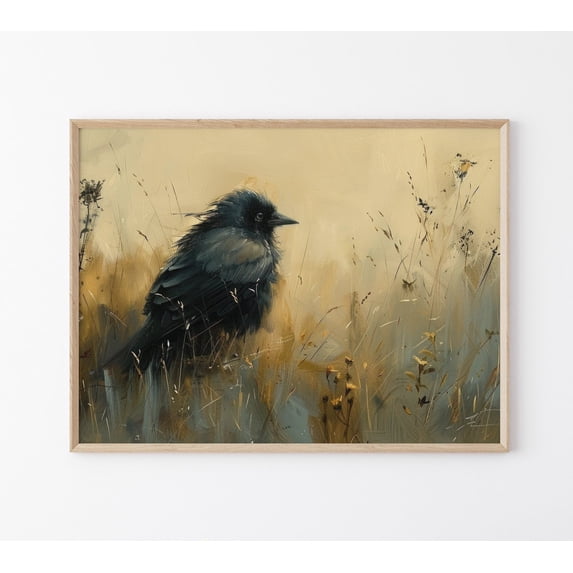 Bird Nested Print Bird Wall Art Dark Academia Painting Vintage Art Home ...