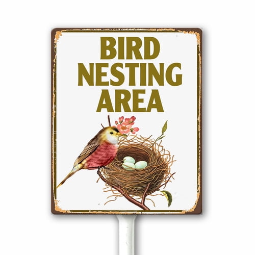 Bird Nesting Area Outdoor Metal Sign, Wildlife Sanctuary Aluminu Sign ...