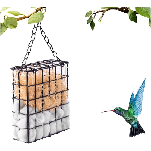 Bird Nesting Material Set Globe Humming Bird Nesters Hanging Bird House ...