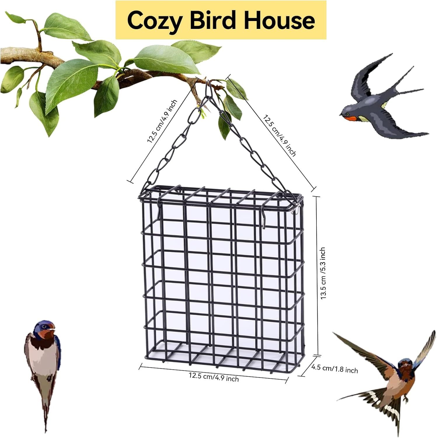 Bird Nesting Material Set Globe Humming Bird Nesters Hanging Bird House ...
