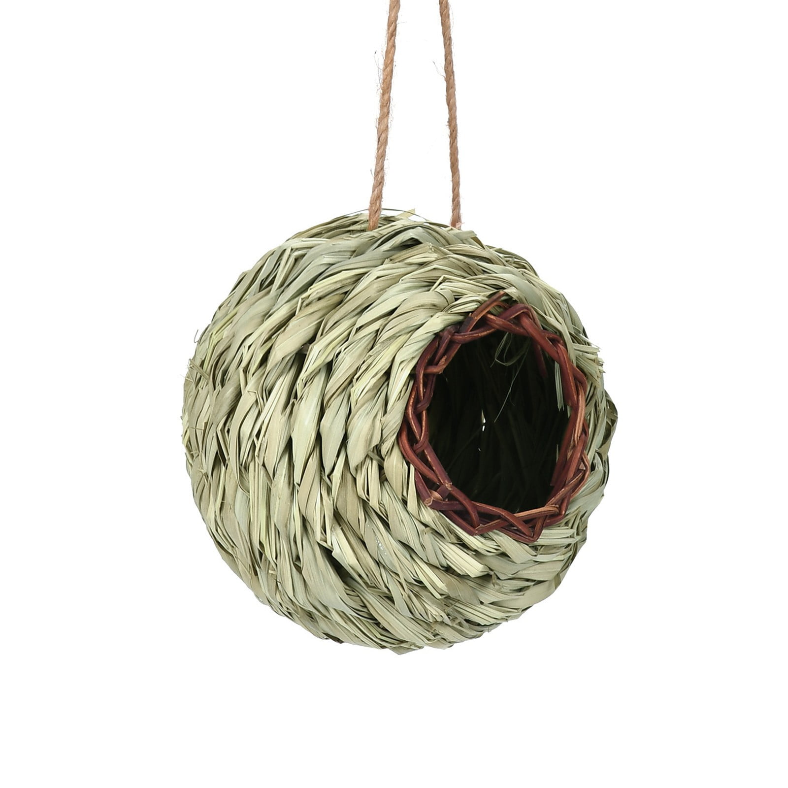 Bird Nestsshaped Woven Hummingbird Nest House Creative Handmade Diy Woven Bird House Garden ...