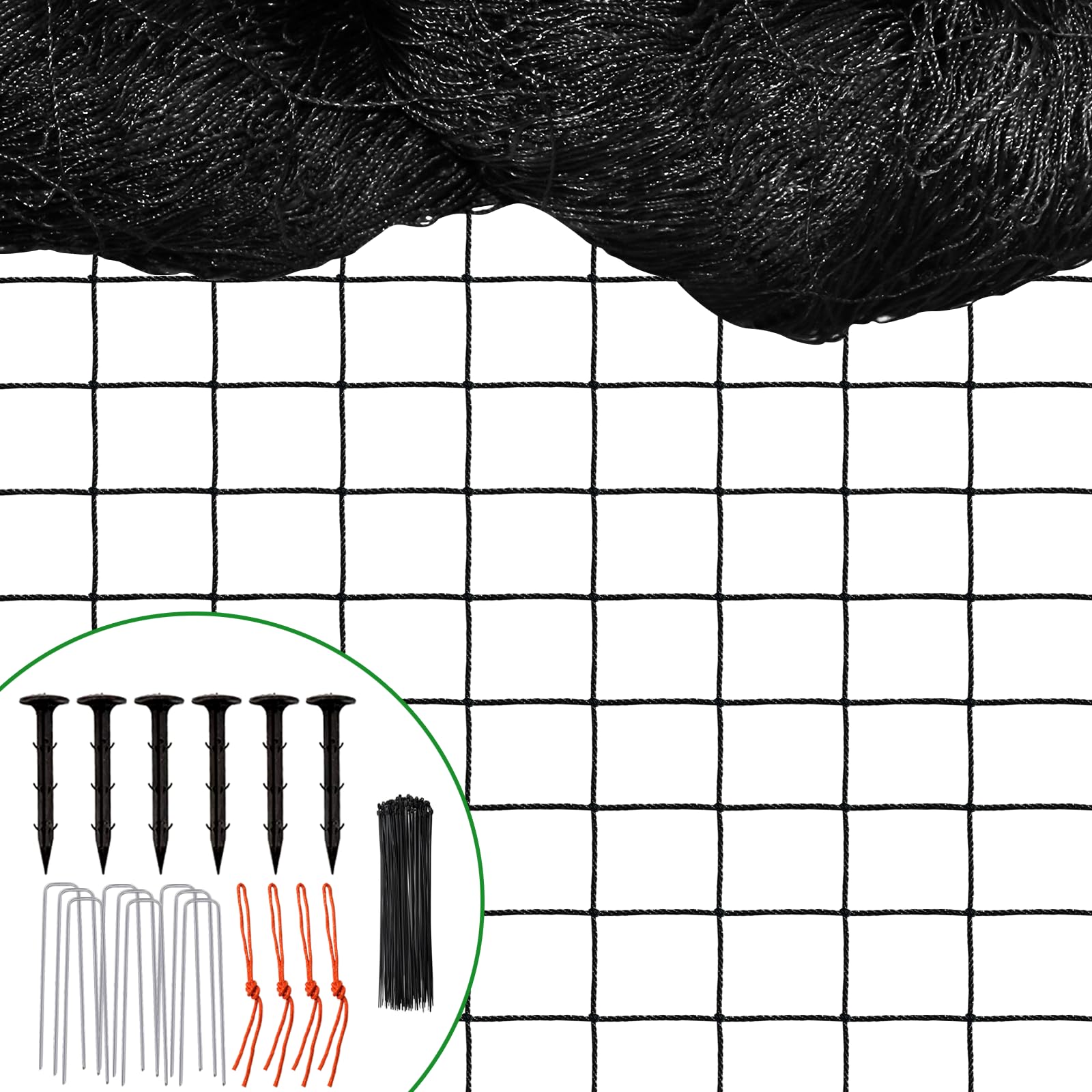 Bird Netting - 50’ x 100’ Garden Net with 1” Square Mesh Protect Fruit ...