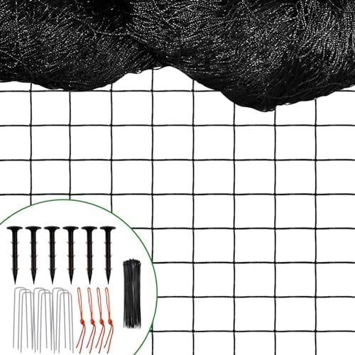 Bird Netting - 50' x 50' Garden Netting with 1' Square Mesh for Chicken ...