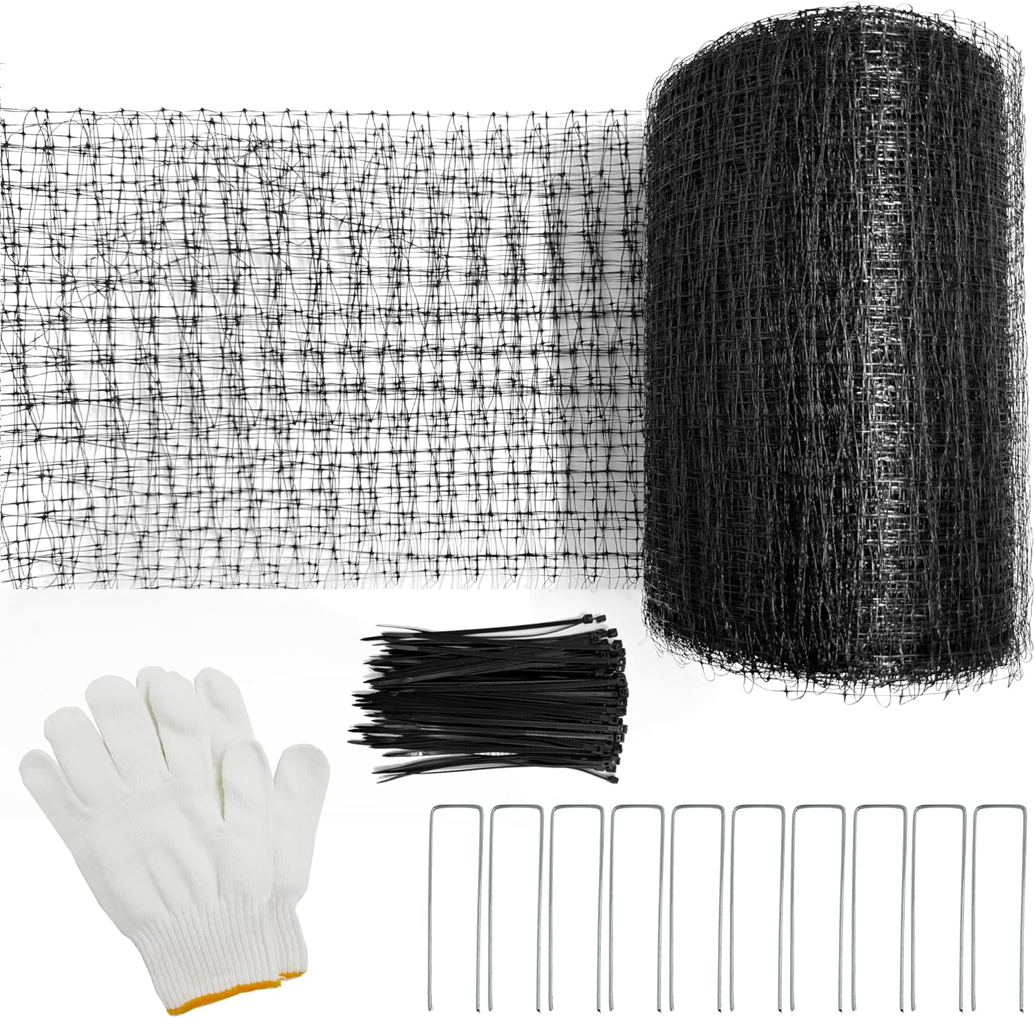 Bird Netting 7X100 Feet for Garden Protection, Temporary Reusable Fence ...