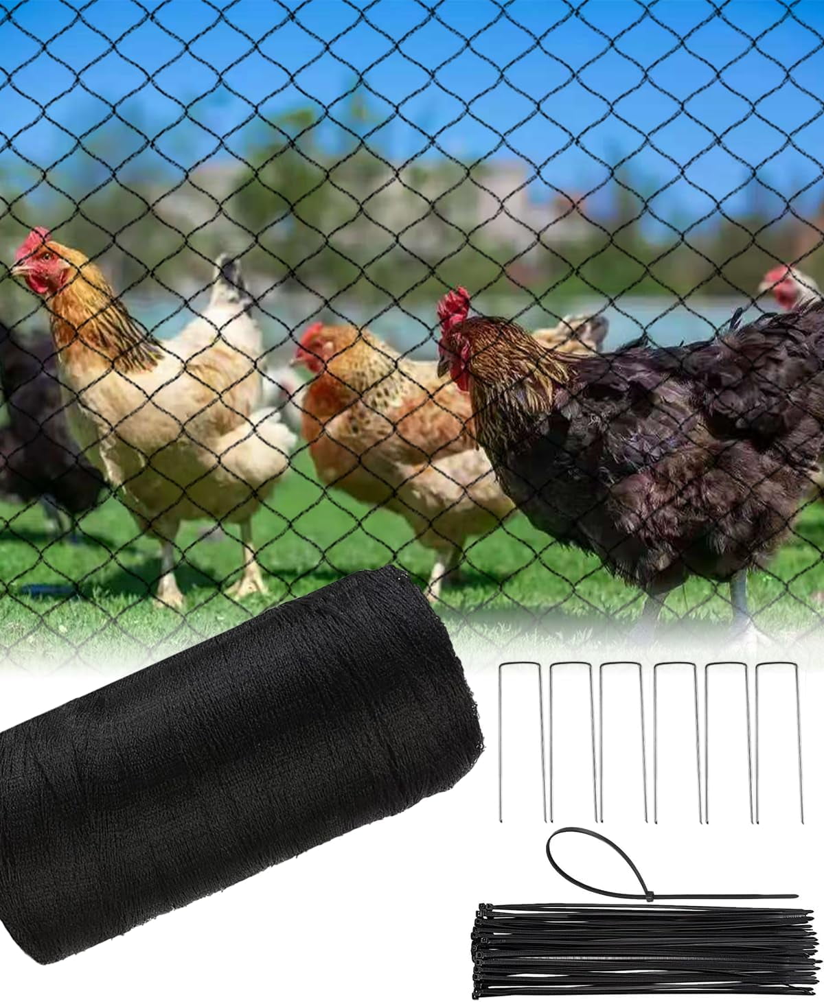 Bird Netting for Chicken Coop, 13 * 40 FT Heavy Duty Bird Netting Mesh ...