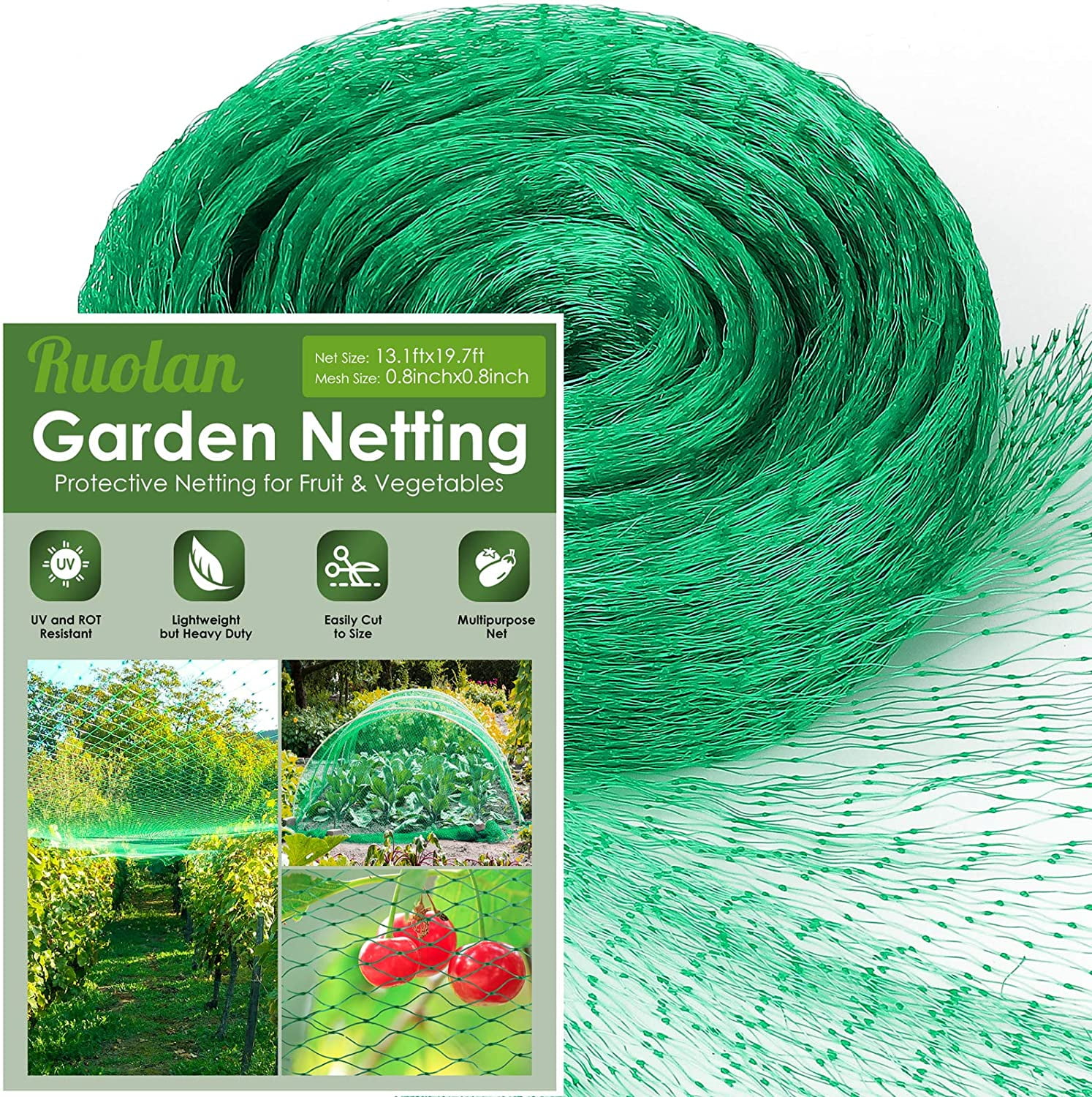 Bird Netting for Garden Protect Vegetable Plants and Fruit Trees13X20Ft ...