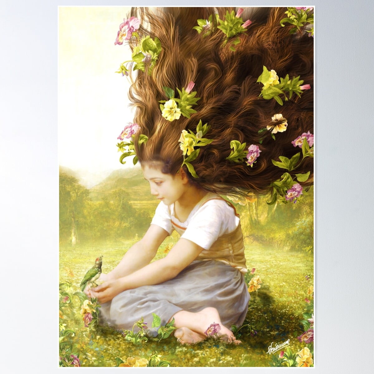 Bird Of Hope Poster Wall Art, Modern Wall Decor For Living Room Bedroom ...