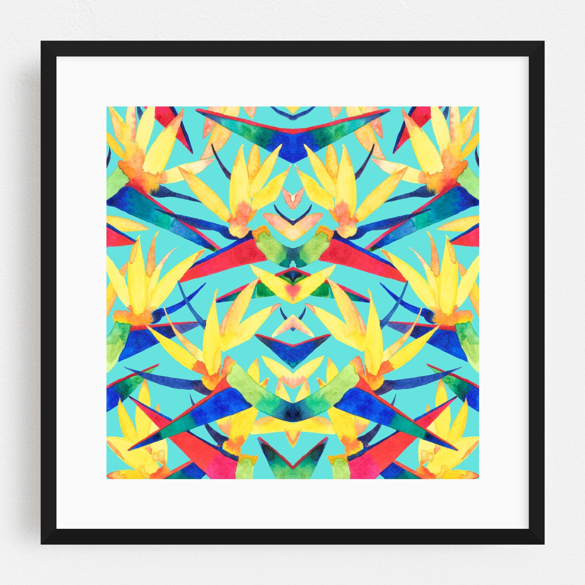 Bird Of Paradise - Painting Pattern Tropical Watercolor Floral Abstract ...