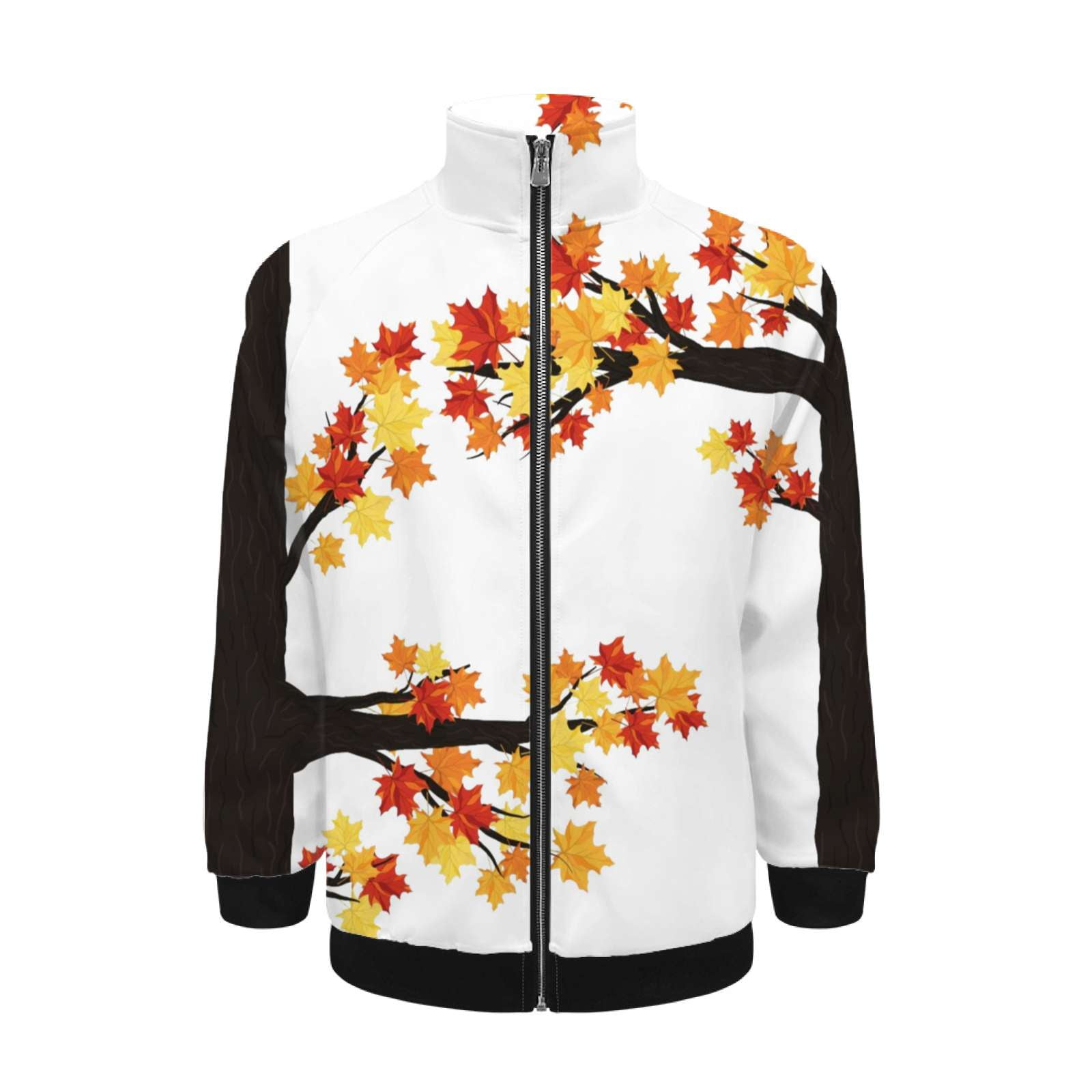 Bird On A Tree With Autumn Leaves Jacket Men's Street Cool Long Sleeves ...