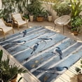 Bird Outdoor Rug, Birch Tree Non-Slip Area Rugs Carpet Breathable Large ...