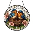 Bird Pair in Nest Stained Glass Suncatcher – Window Art - Walmart.com