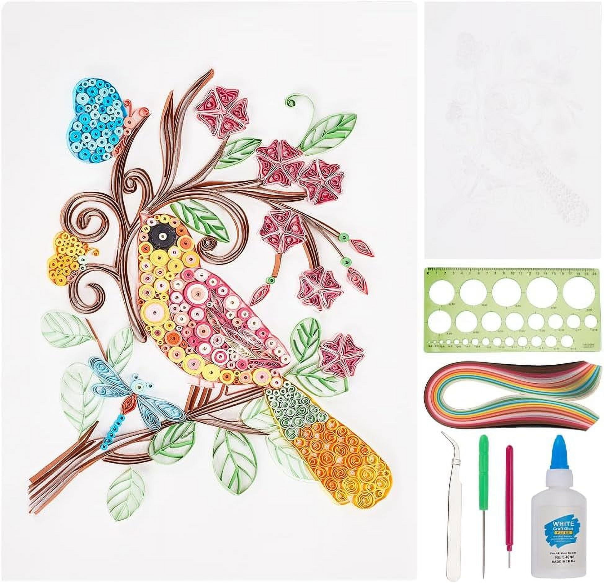 Bird Paper Quilling Kits Quilling Card Making Kits with Paper Strips ...