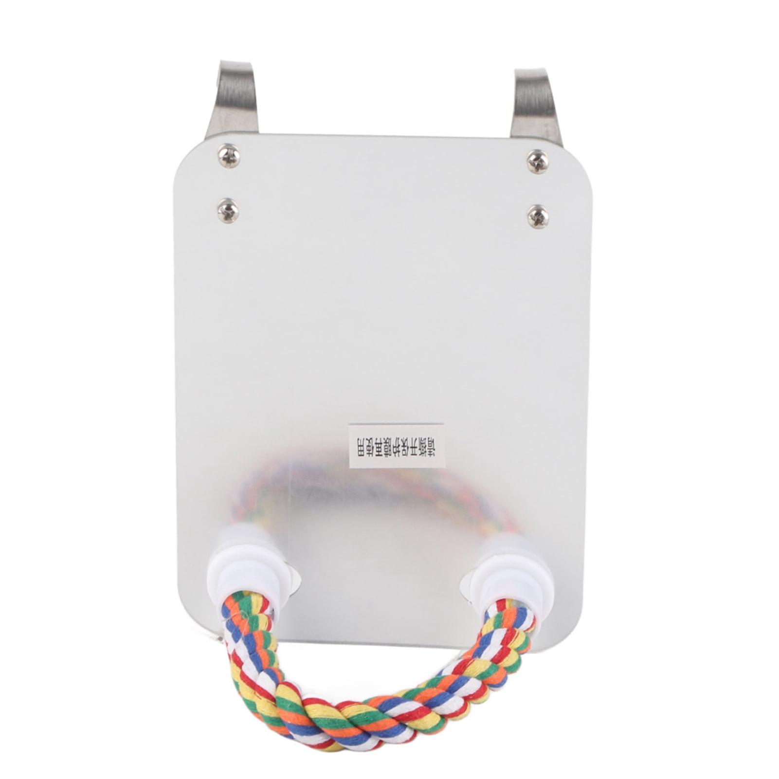 Bird Parrot Biting Chewing Cotton Rope Stand Toy Set with Stainless ...