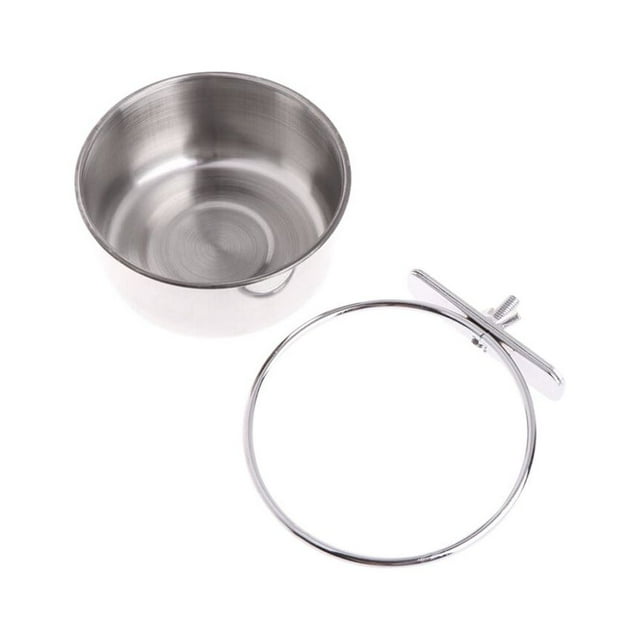 Bird Parrot Feeding Bowls Stainless Steel Water& Feeder Cups for ...