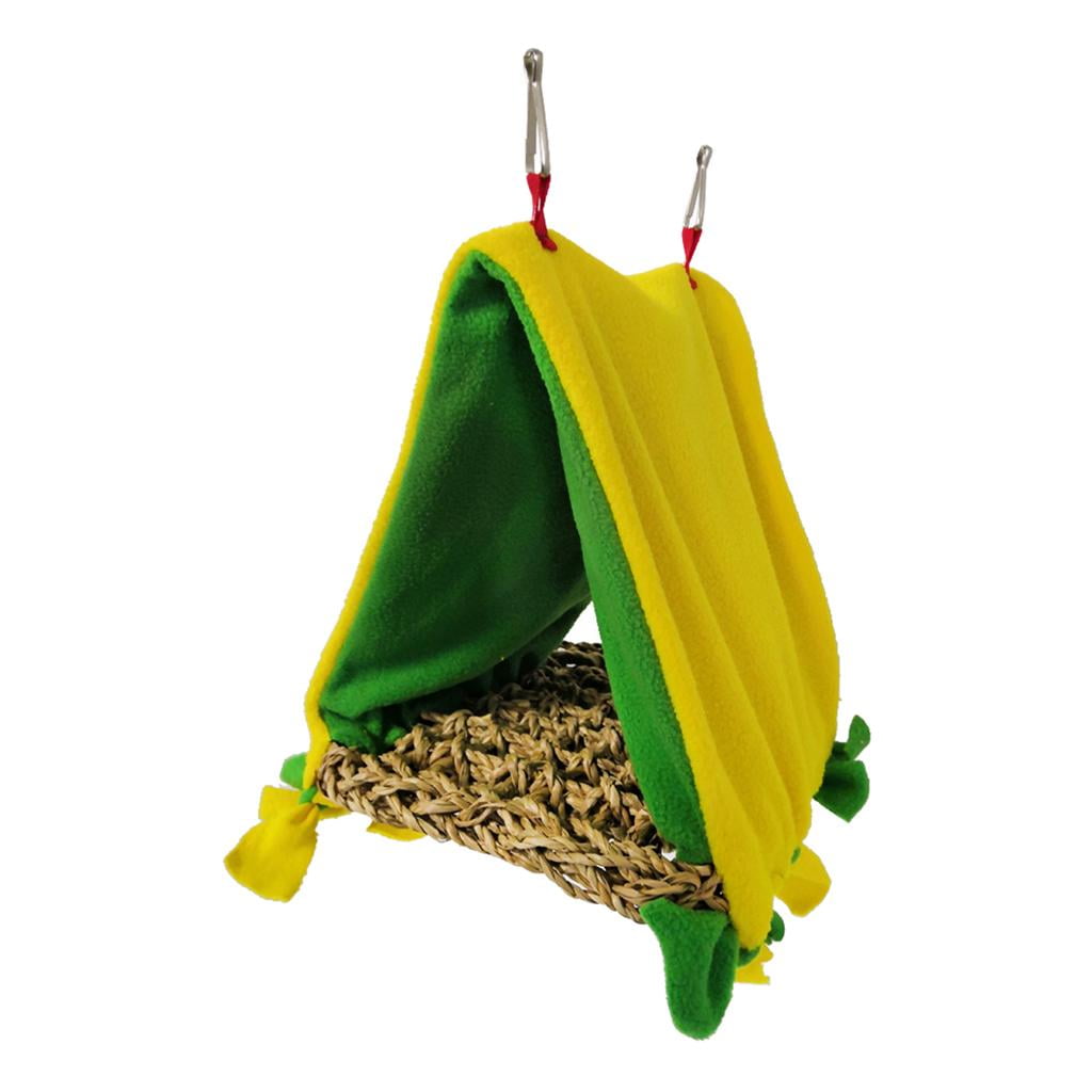 Bird Parrot ing Perch Cage Bed Parakeet Triangle Hammock Hut ...