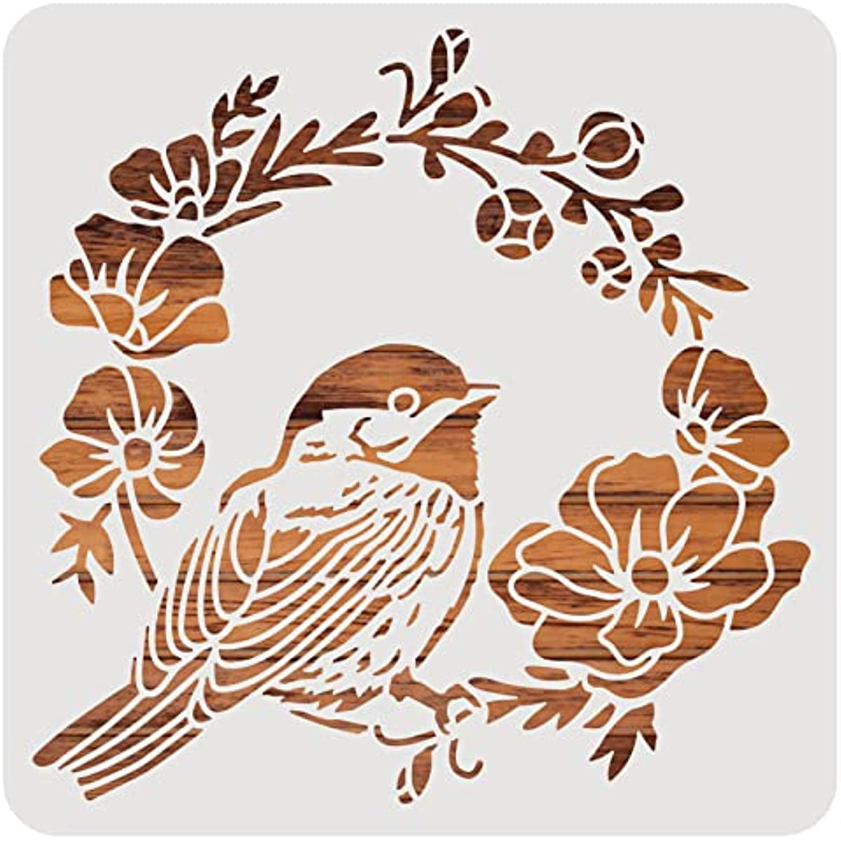Bird Pattern Plastic Painting Stencils Templates Square Bird and ...