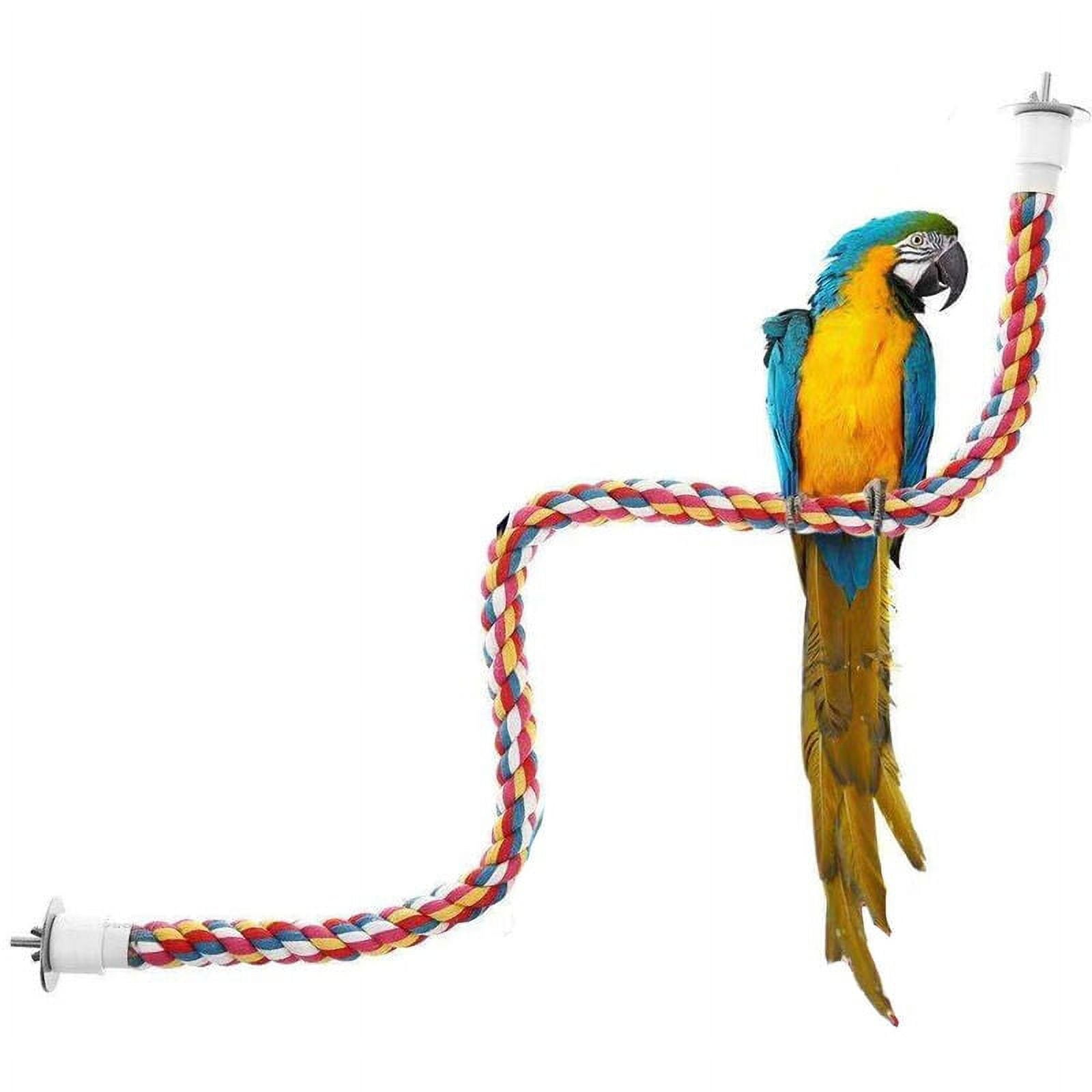 Bird Perch Stand, Colorful Rotate Cotton Rope For Parrots, Enhance Your ...
