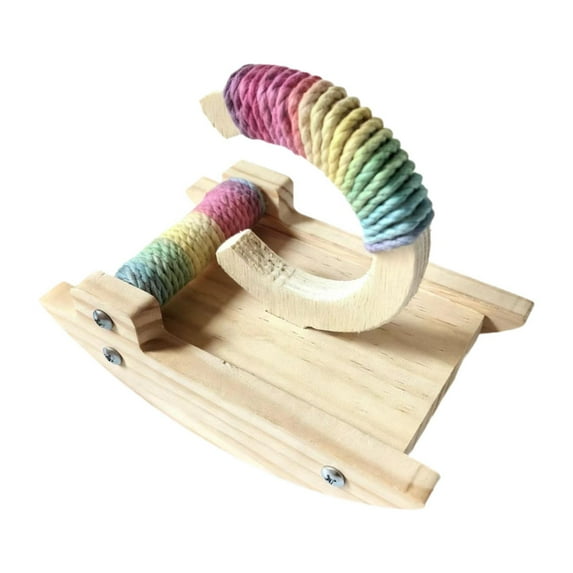Bird Perch Stand Rocking Parakeet Toy Accessories Interactive Exercise ...