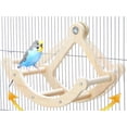 Bird Perch Toy, Interactive Rocking Parrot Toys and Perches, Wooden ...