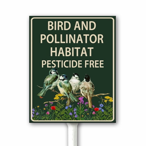 Bird And Pollinator Friendly Garden Sign, Wildlife Signs, No Mow May ...