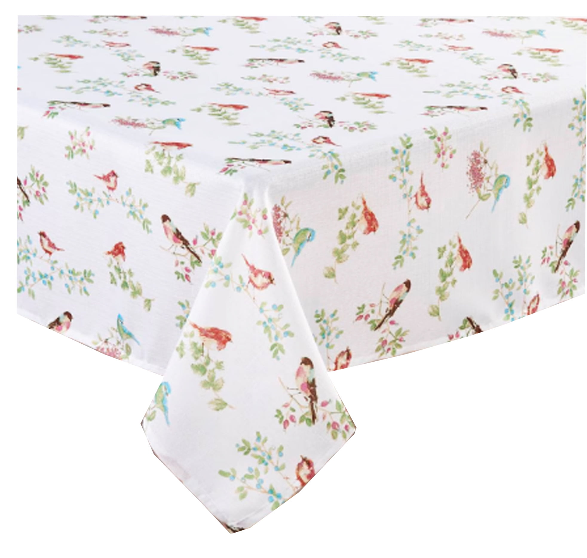 Bird Print Tablecloth Polyester Fabric Laura Ashley (60 x 84 Rectangle ...