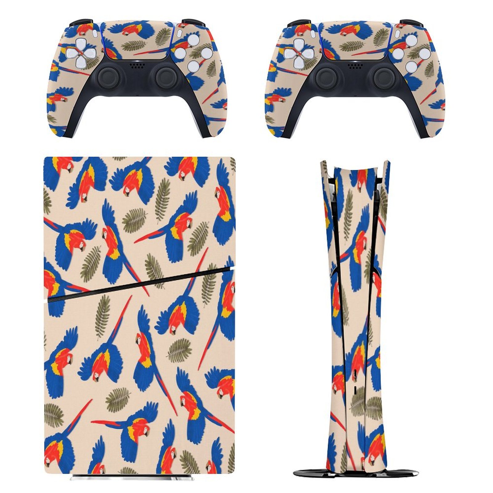 Bird，Red & Blue PS5/PS5 Slim Digital Disc Skin Sticker For Console And ...