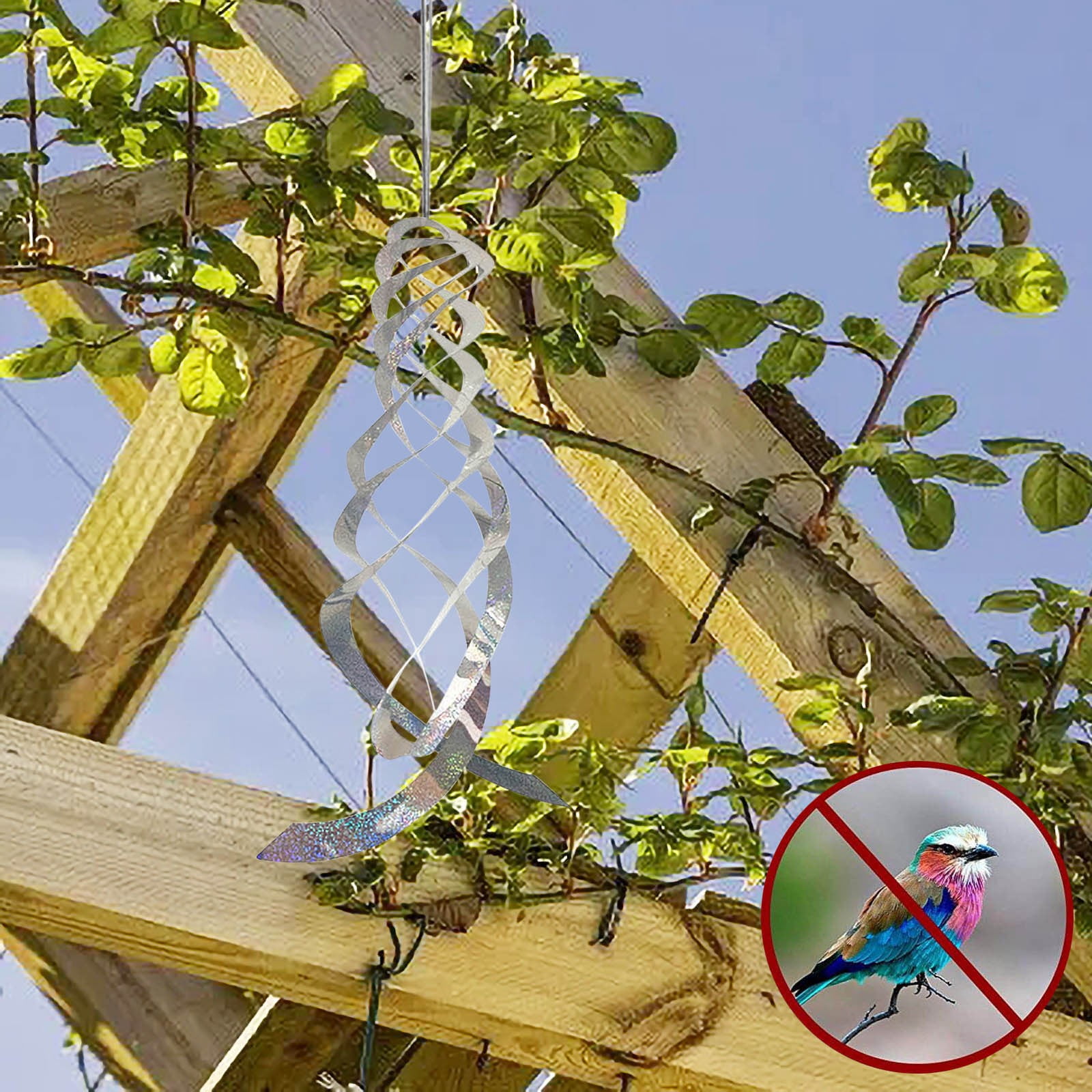 Bird Repellent Reflectors Hanging Deterrent - 3 Pack Wind Spinning ...