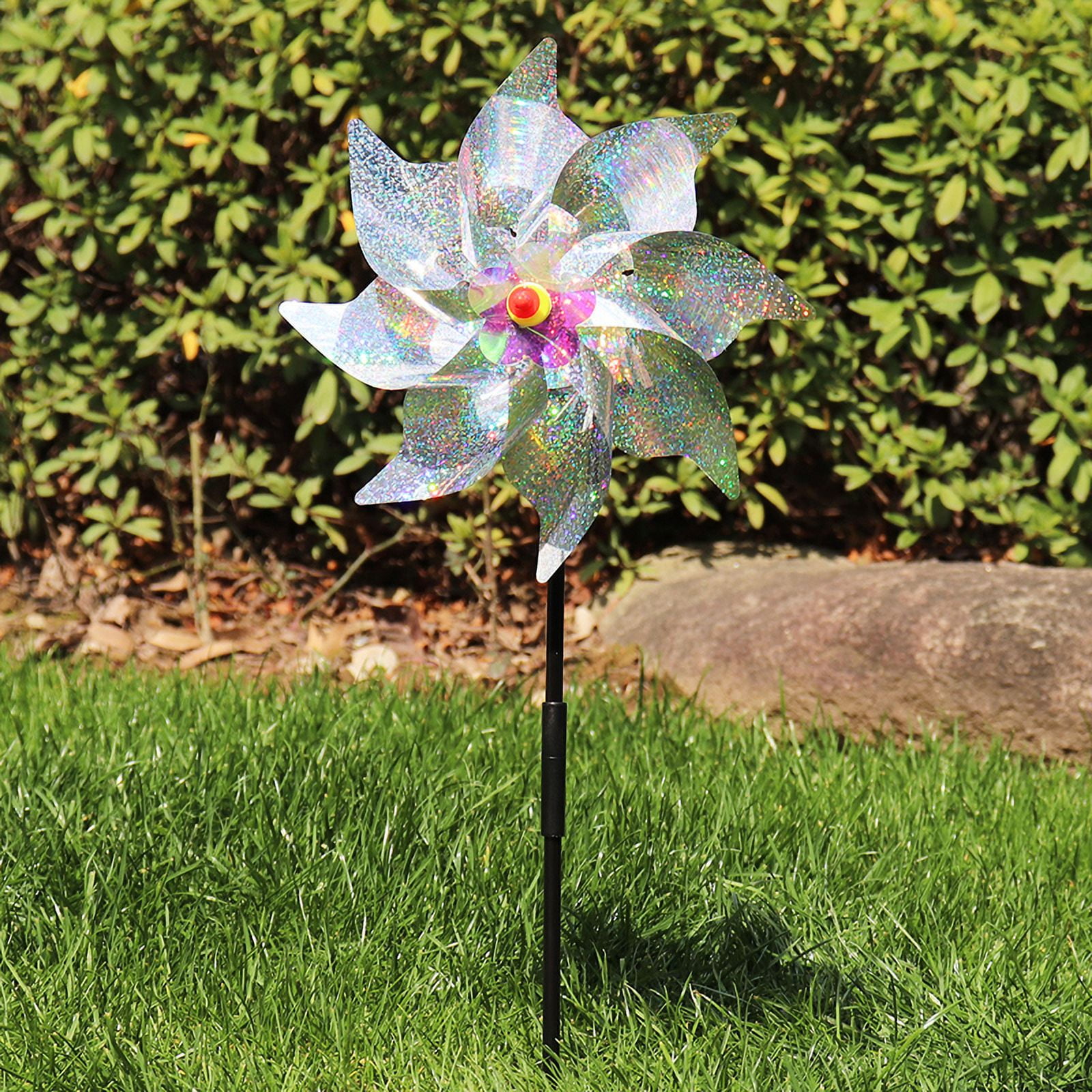 Bird Repeller Pinwheels Reflective Sparkly Bird Deterrent Windmill ...