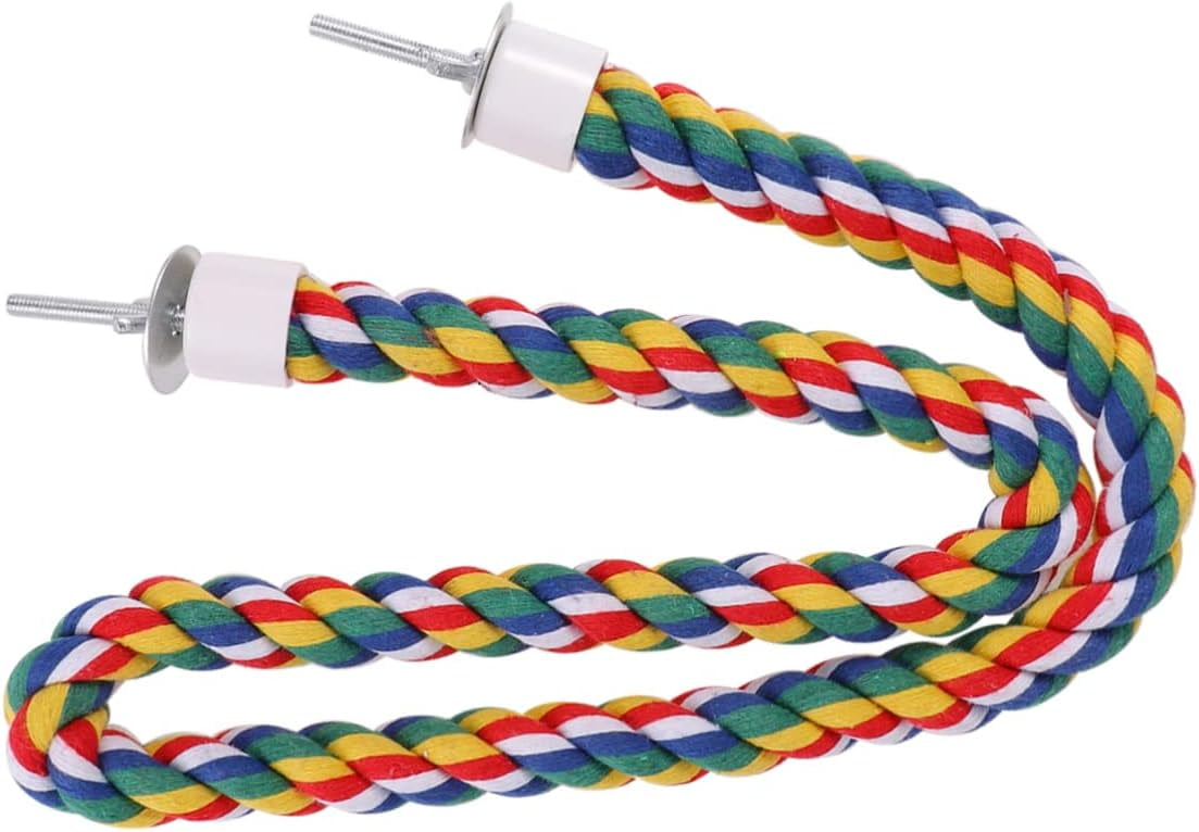 Bird Rope Perch, Colorful Parrot Cotton Rope Bird Perch Stand Climbing ...