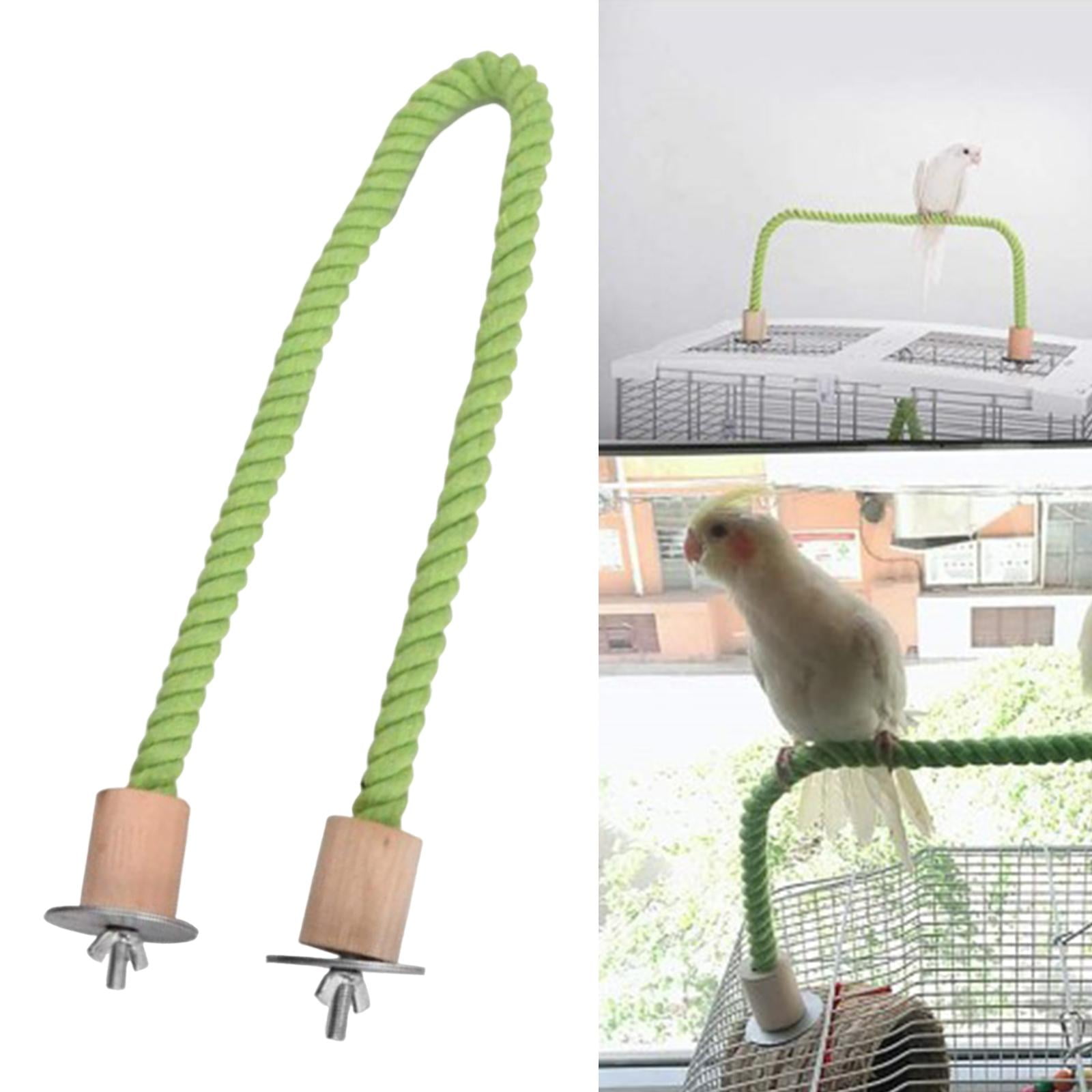 Bird Rope Perch Swing 11.8 Inches Bird Cage Stand Pole Accessories Bird ...