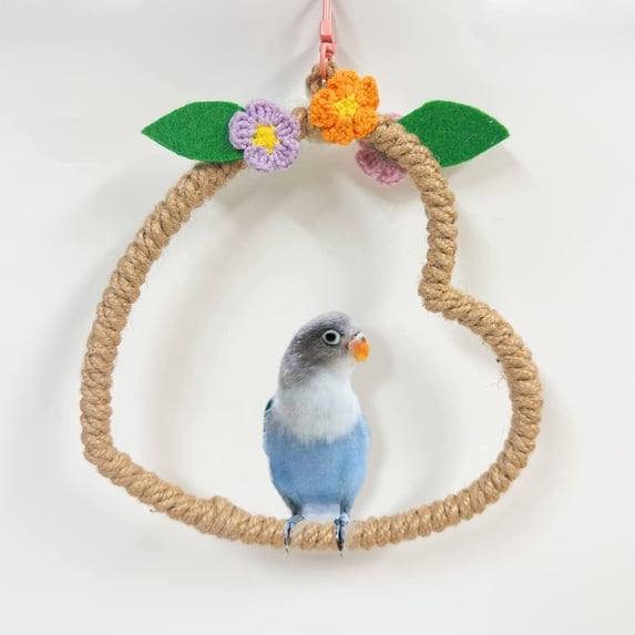 Bird Rope Swing with Hanging Hook Bird Rope Perch Bird Swing Perch Bird ...