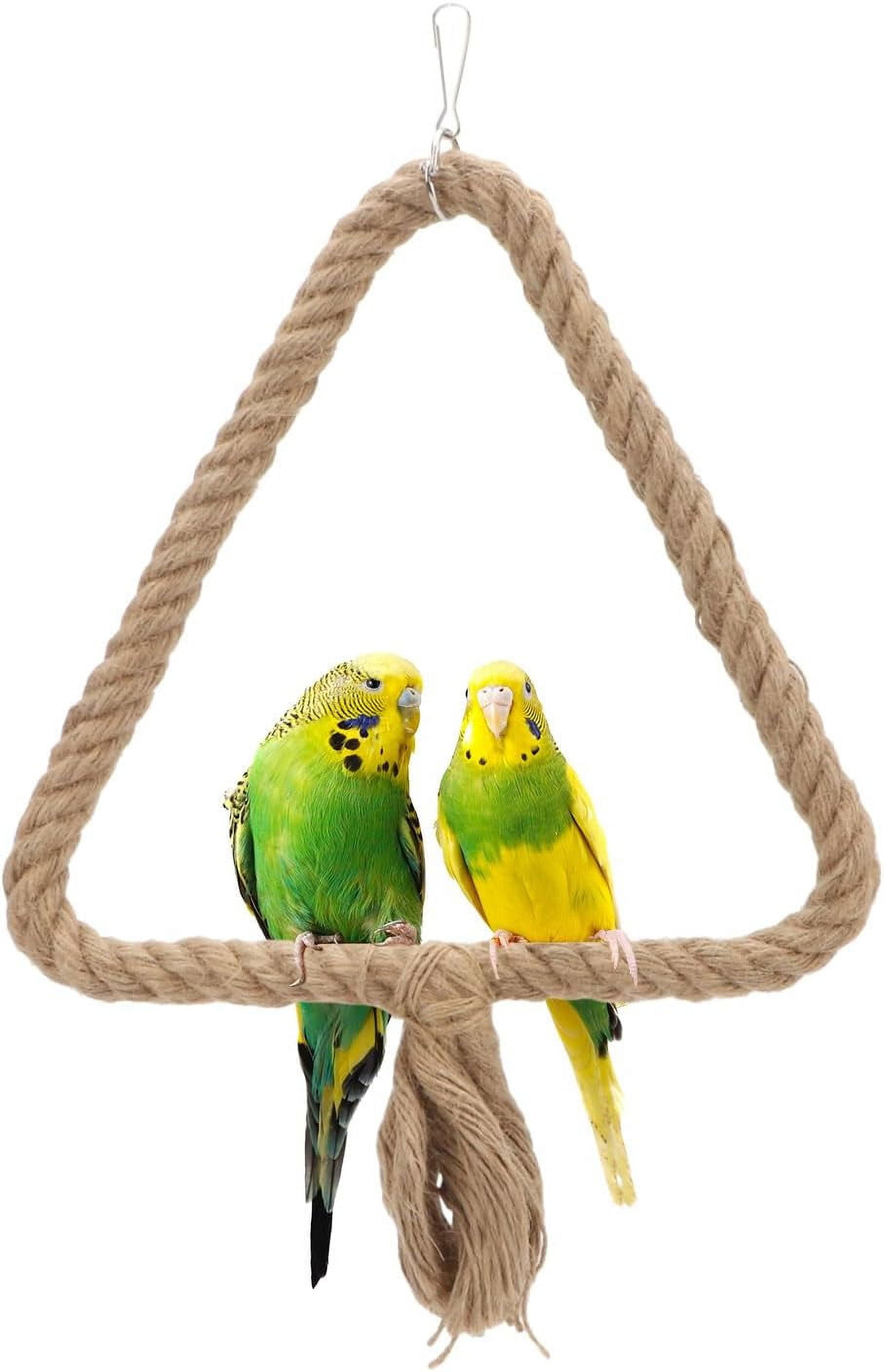 Bird Rope Swing Toy Parrot Climbing Perch Stand for Cockatiel Conure ...