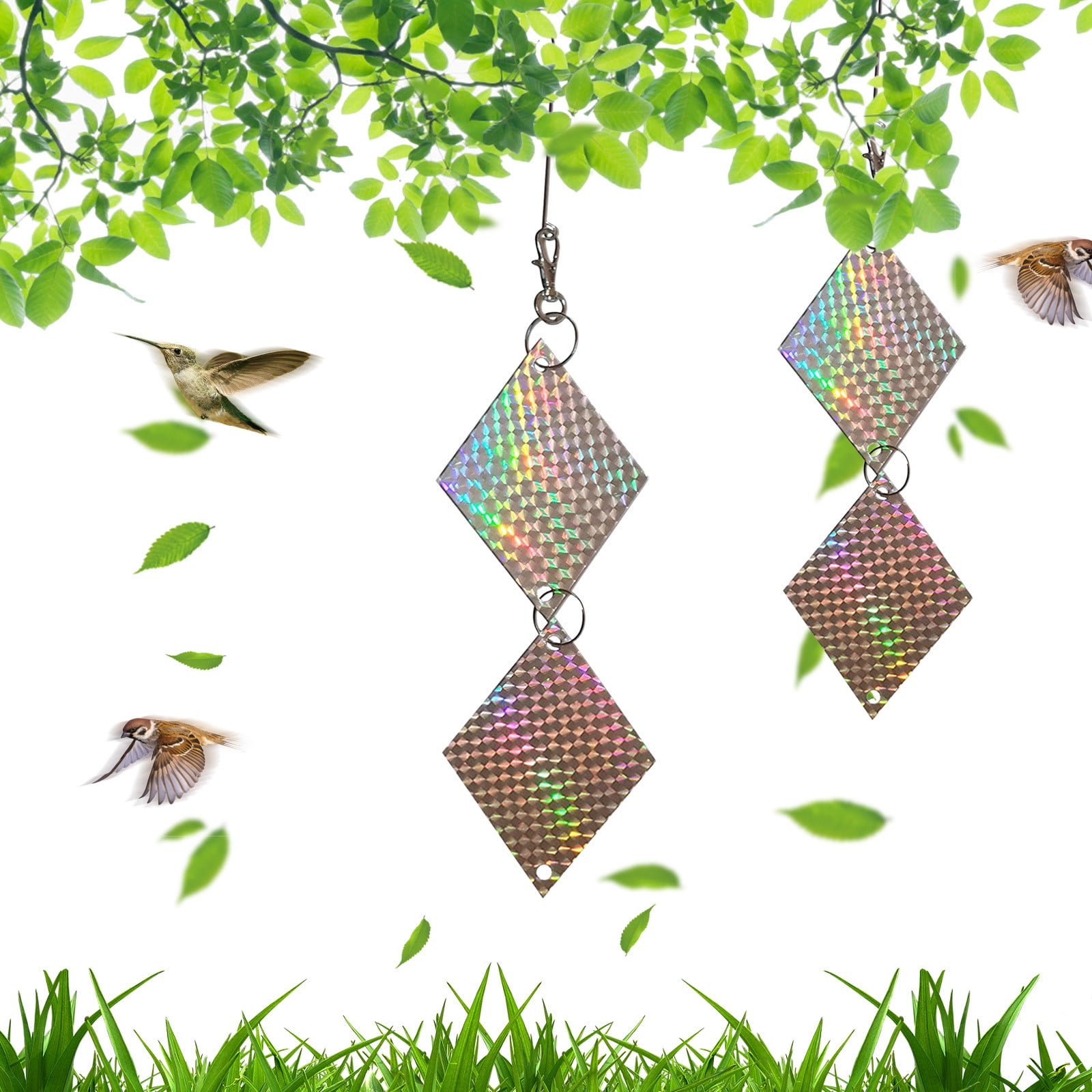 Bird Scare Rods Hanging Reflective Garden Yard Large Glue for Indoor ...