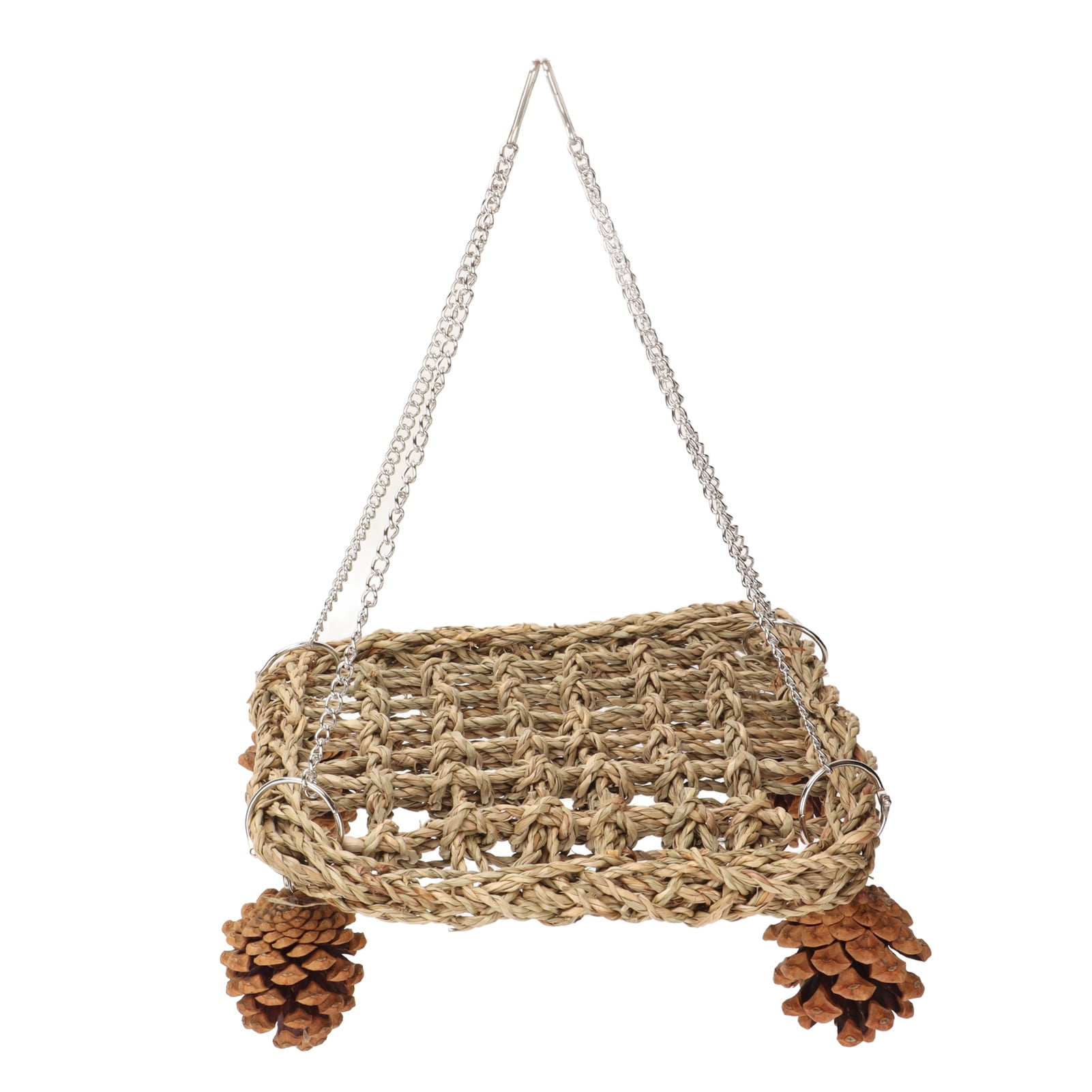 Bird Seagrass Swing Toys Safe Healthy Hand Made Relieve Boredom Bird Foraging Chew Wall Toys ...