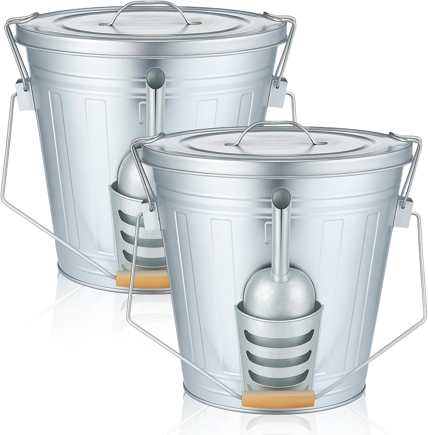 Bird Seed Containers Storage Galvanized Metal Food and Seed Locking ...