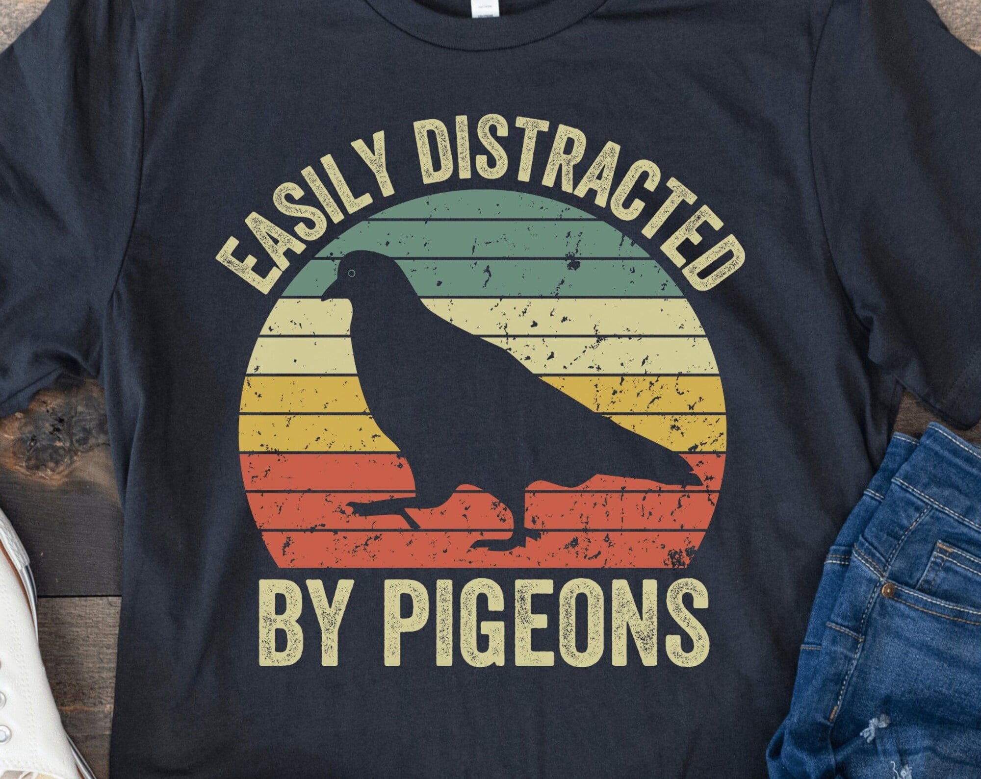 Bird Shirt Pigeon Shirt Easily Distracted by Pigeons Pigeon Gifts ...