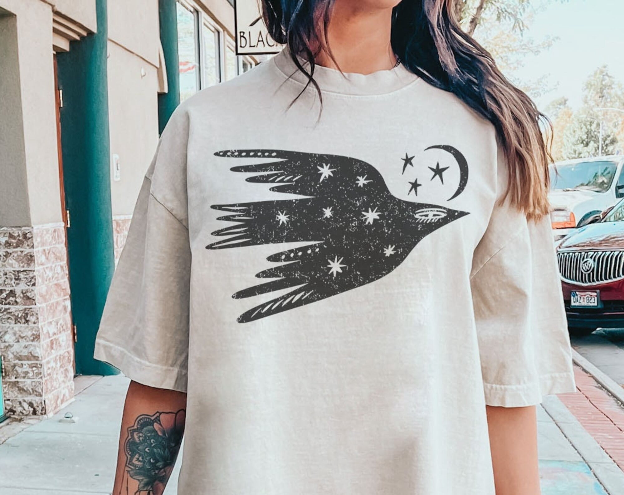 Bird Shirt Shirt Celestial Tshirt Spirit Animal Totem Animal Distressed ...