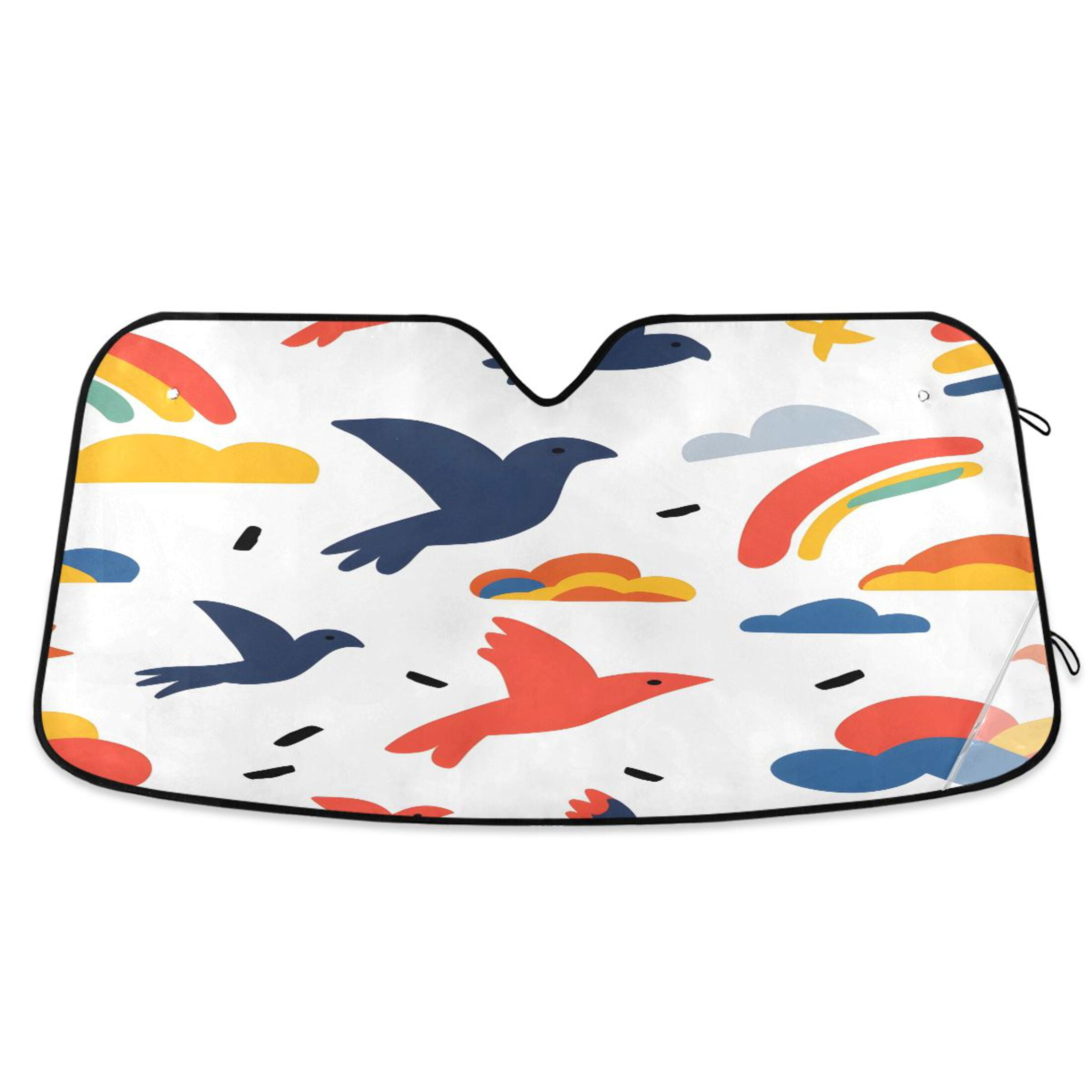 Bird Silhouette and Clouds Car Windshield Sun Shade Foldable Car Front ...