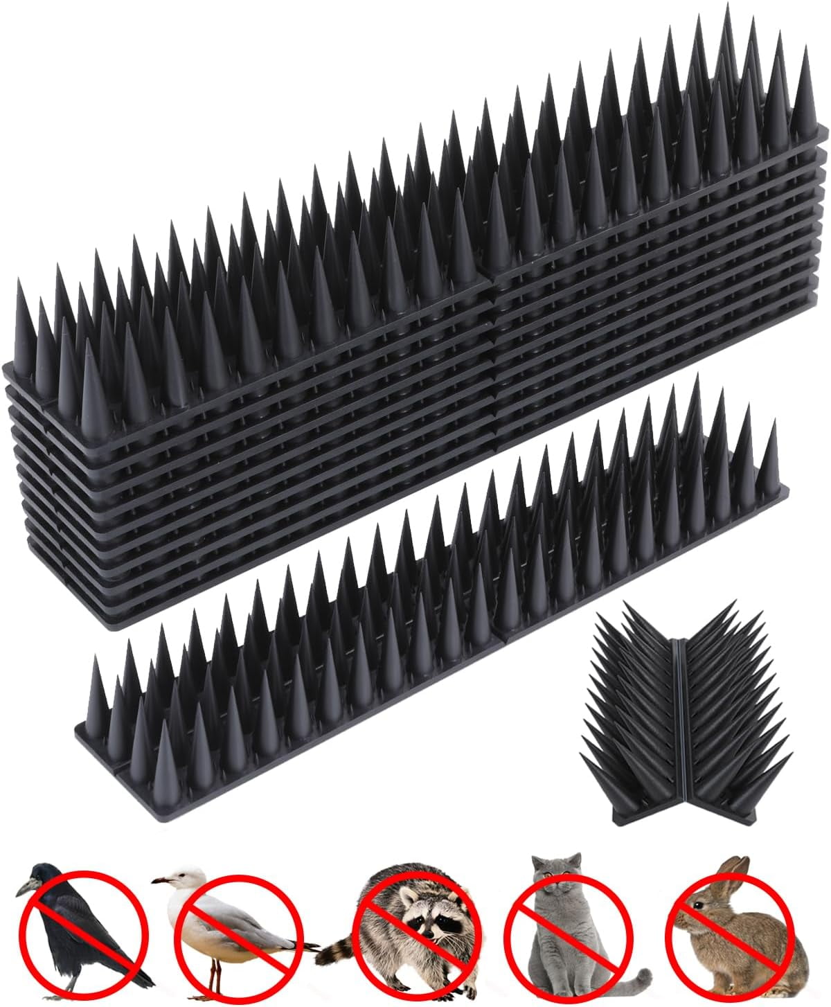 Bird Spikes, Bird Squirrel Raccoon Pigeon Cat Animal Deterrent Spikes ...