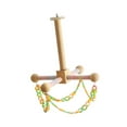 Bird Stand Perch Toy Wooden Interactive Exercise Function for Conures ...