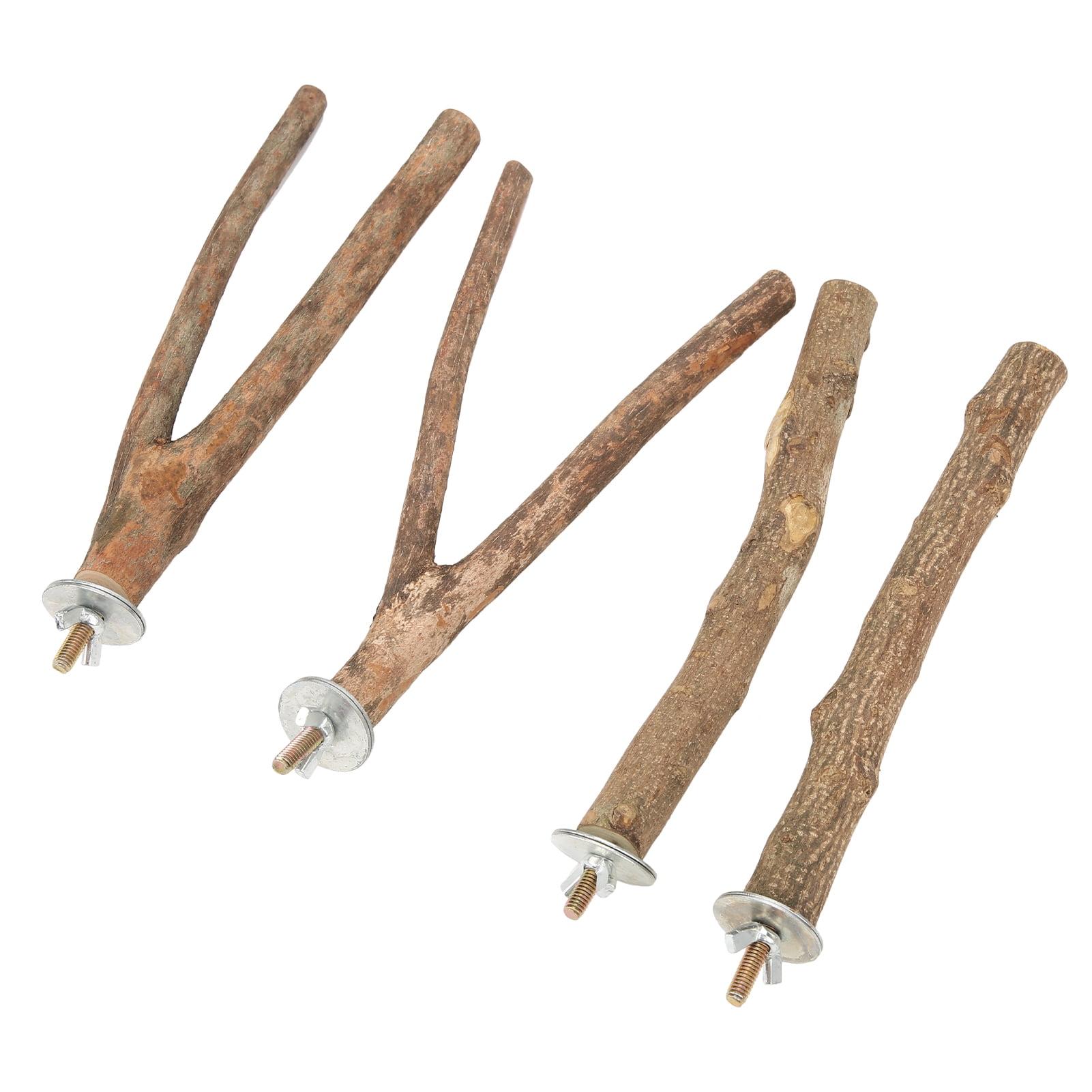 Bird Stand Set Natural Wooden Cage Stand for Parrots to Stand Climb and ...