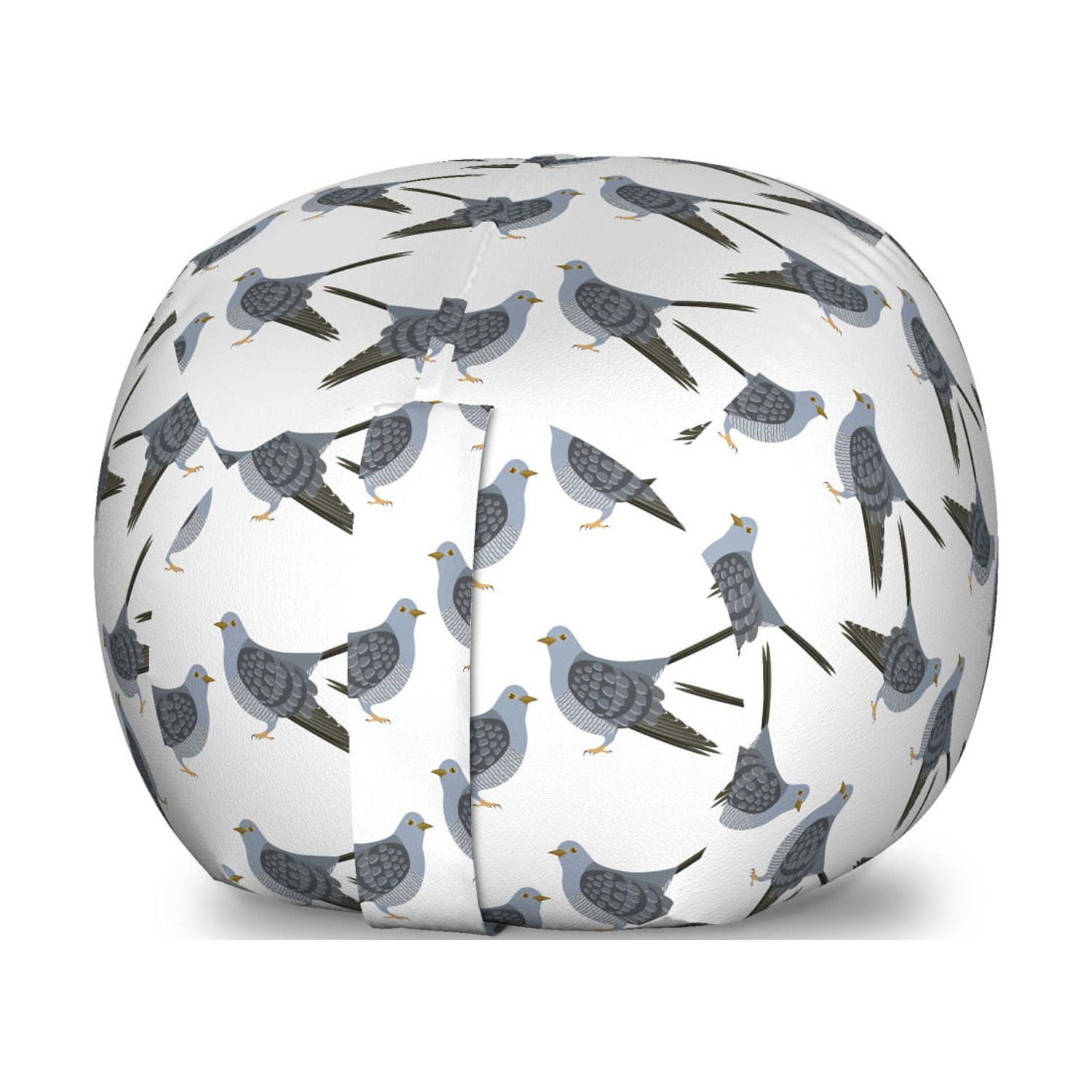 Bird Storage Toy Bag Chair, Cuckoos Pigeons Pattern Flying Characters ...