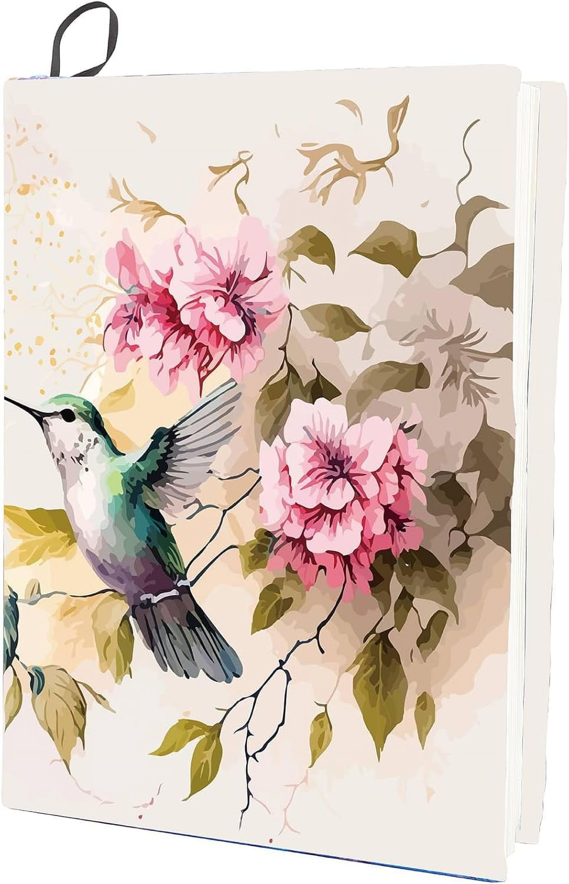 Bird Stretchable Book Cover Hummingbird Animal Flower Washable Reusable ...