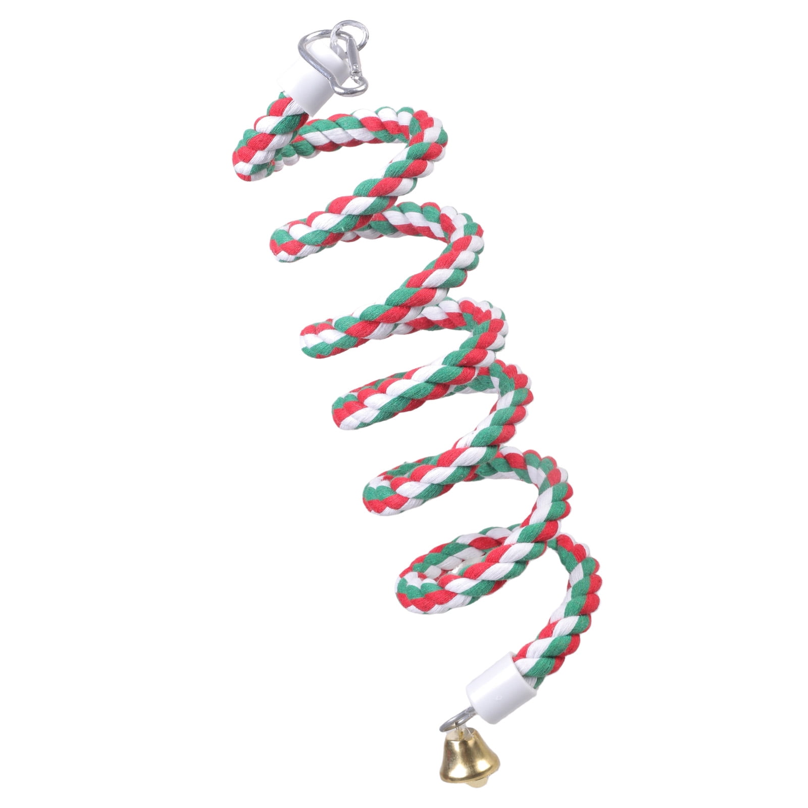 Bird Swing Cage Chew Colorful Cotton Rope Spiral-Perch Resistant ...