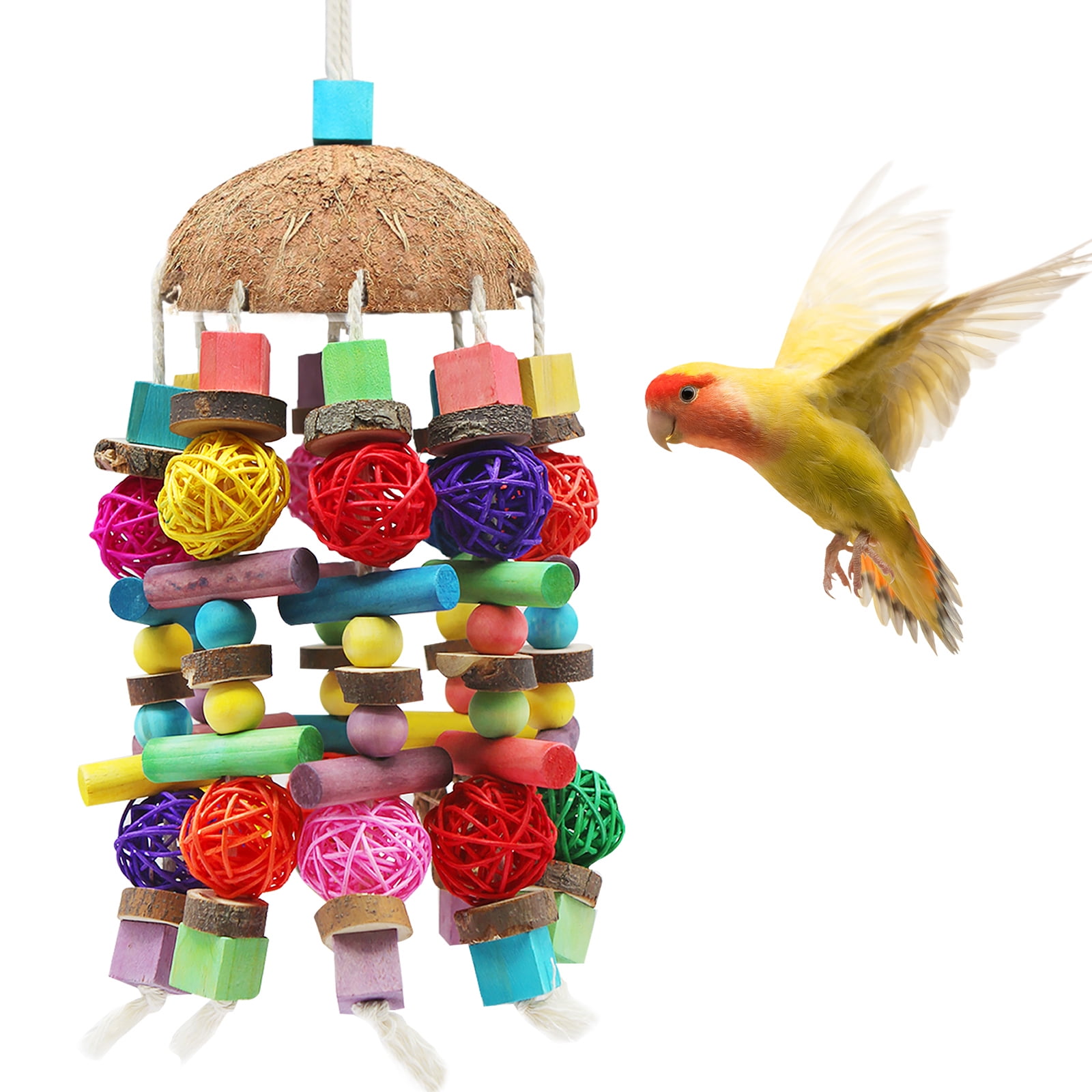 Bird Swing Chewing Toys- Parrot Hammock Bell Toys Parrot Cage Toy Bird ...