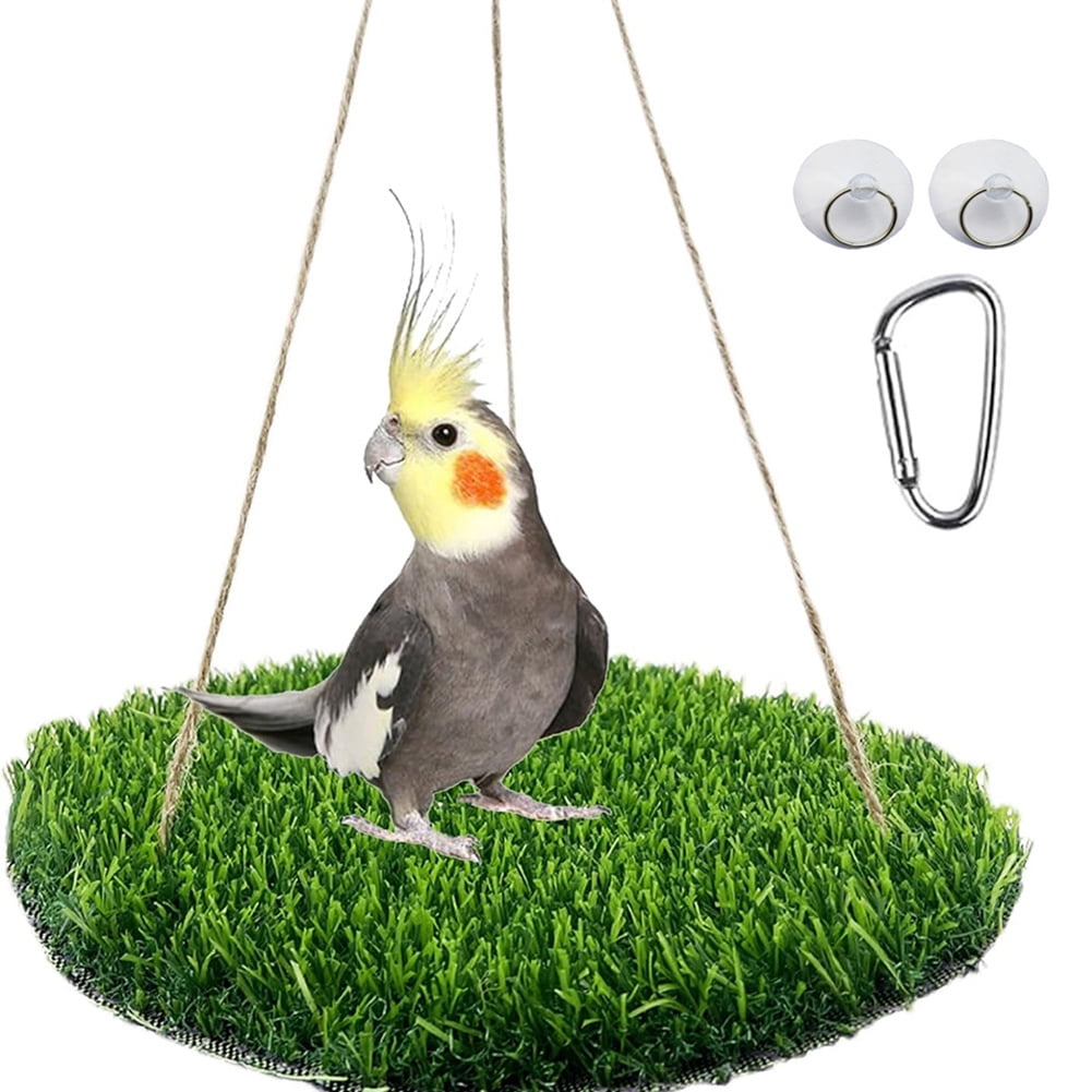 Bird Swing For Parakeets, Bird Grass Swing Mat, Parrot Cage Hammock ...